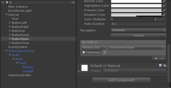 Implementing the Clamp and UI in Unity – Building Blocks